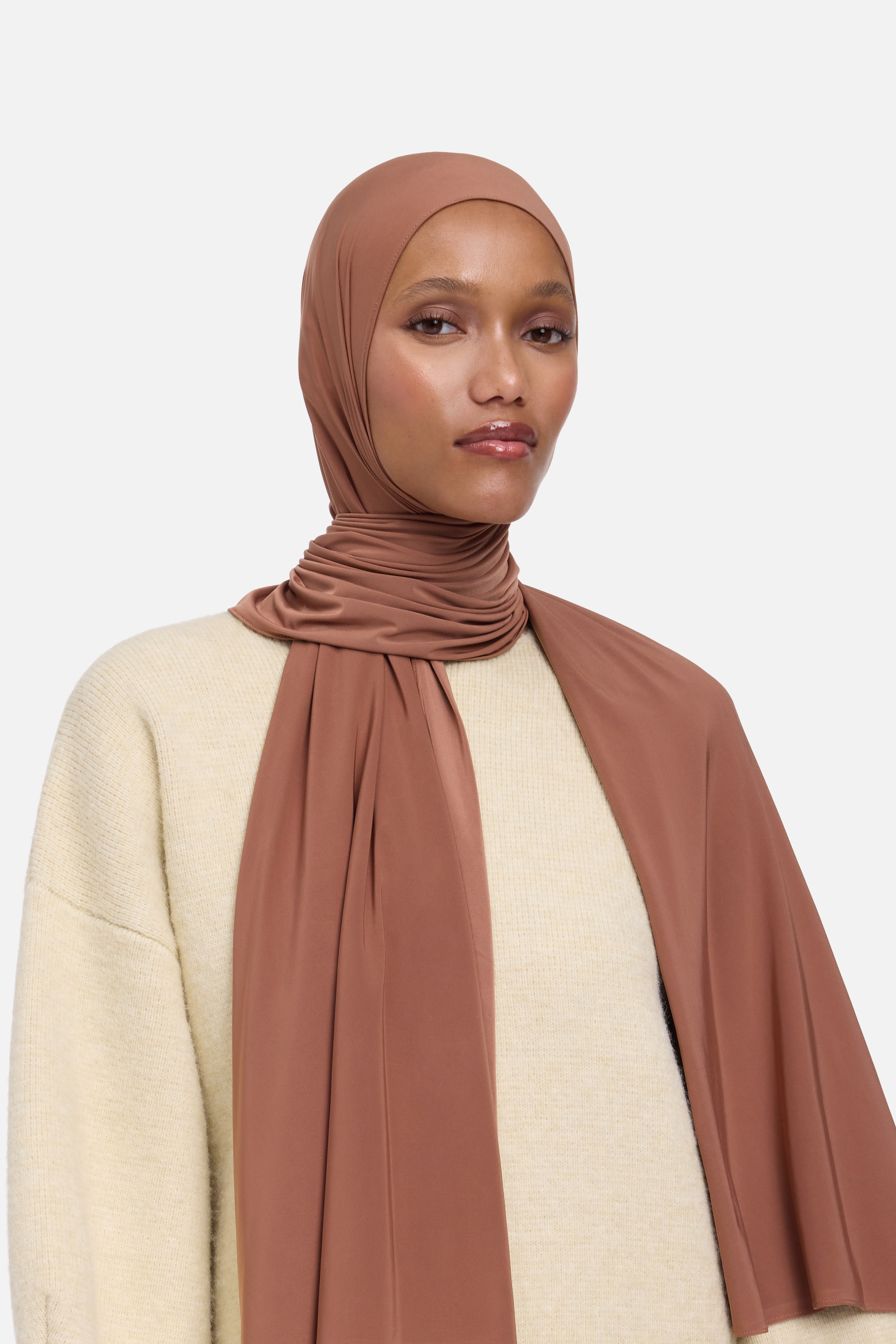 Liquid Jersey Scarf | Fig | MERRACHI